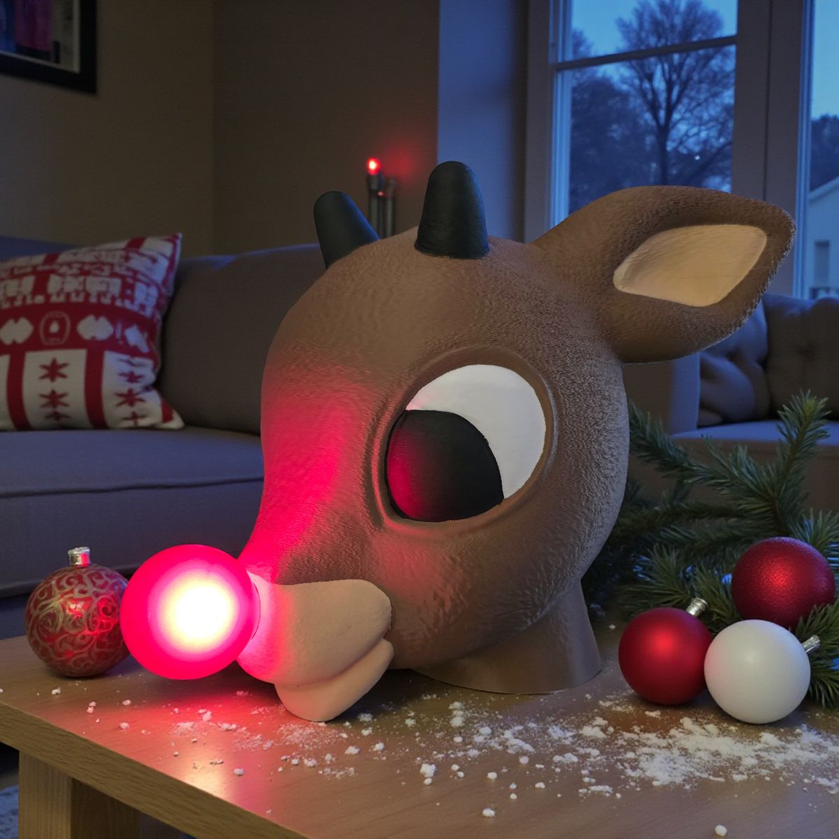 Rudolph The Red Nose Reindeer Lamp — Johnny Tbird - Buymeacoffee