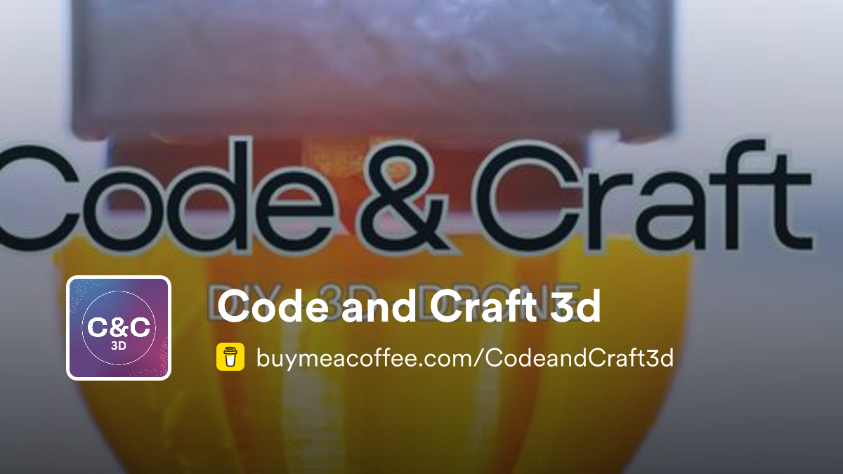 Code and Craft 3d is 3D prints with ardunio projects - Buymeacoffee
