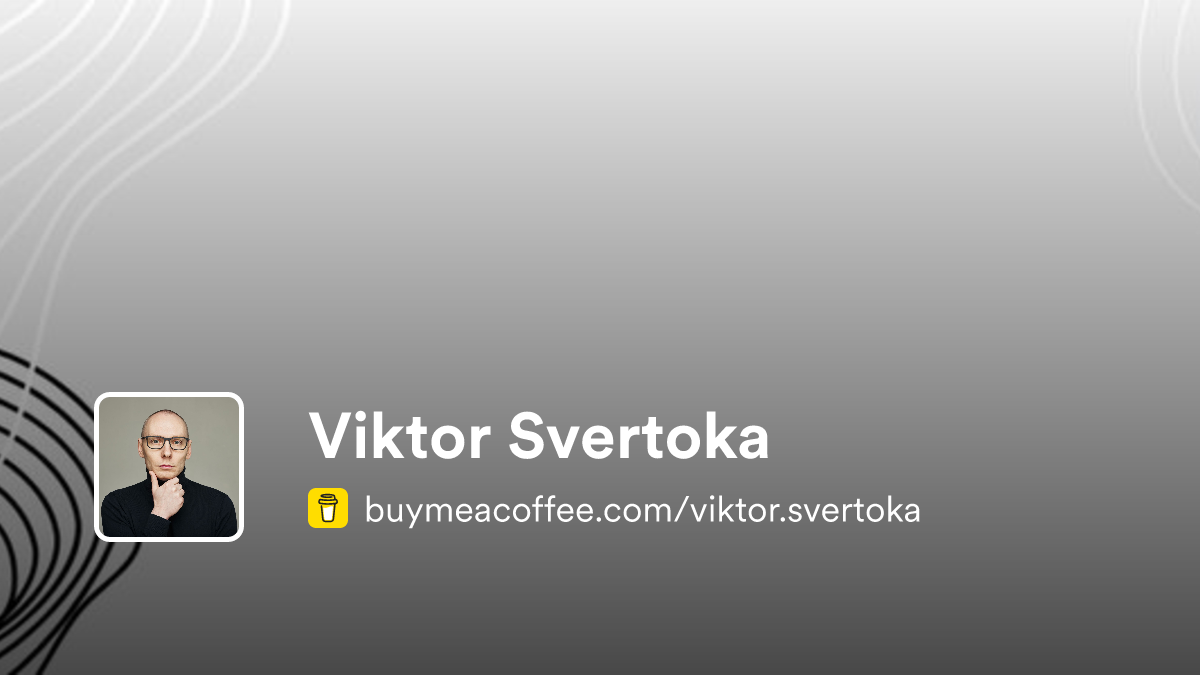 Viktor Svertoka - Buymeacoffee