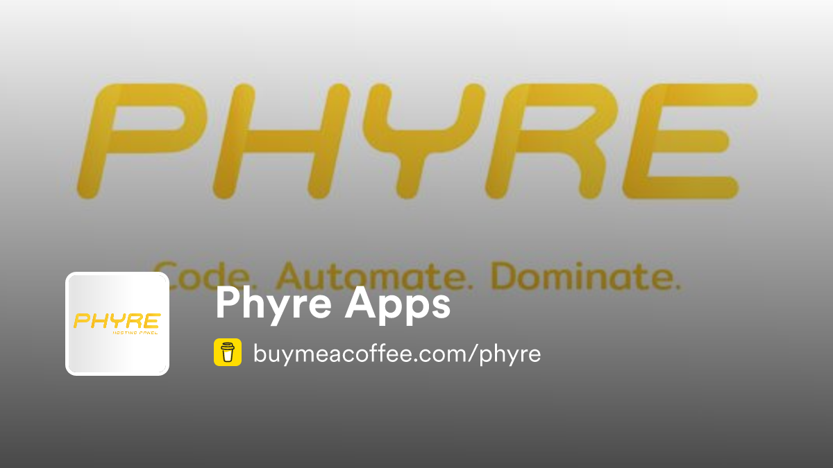 Phyre Apps - Buymeacoffee