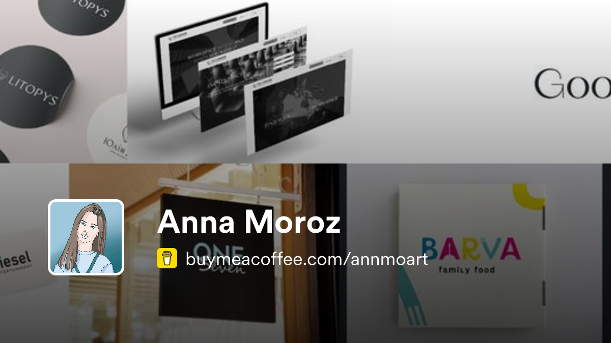 Anna Moroz is Logo, Brand identity, Marketing strategy, Digital graphics - Buymeacoffee
