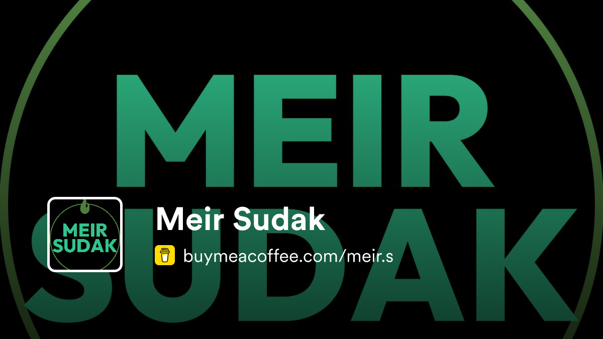 Meir Sudak - Buymeacoffee