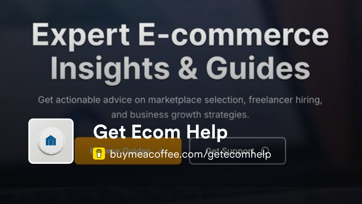Get Ecom Help - Buymeacoffee
