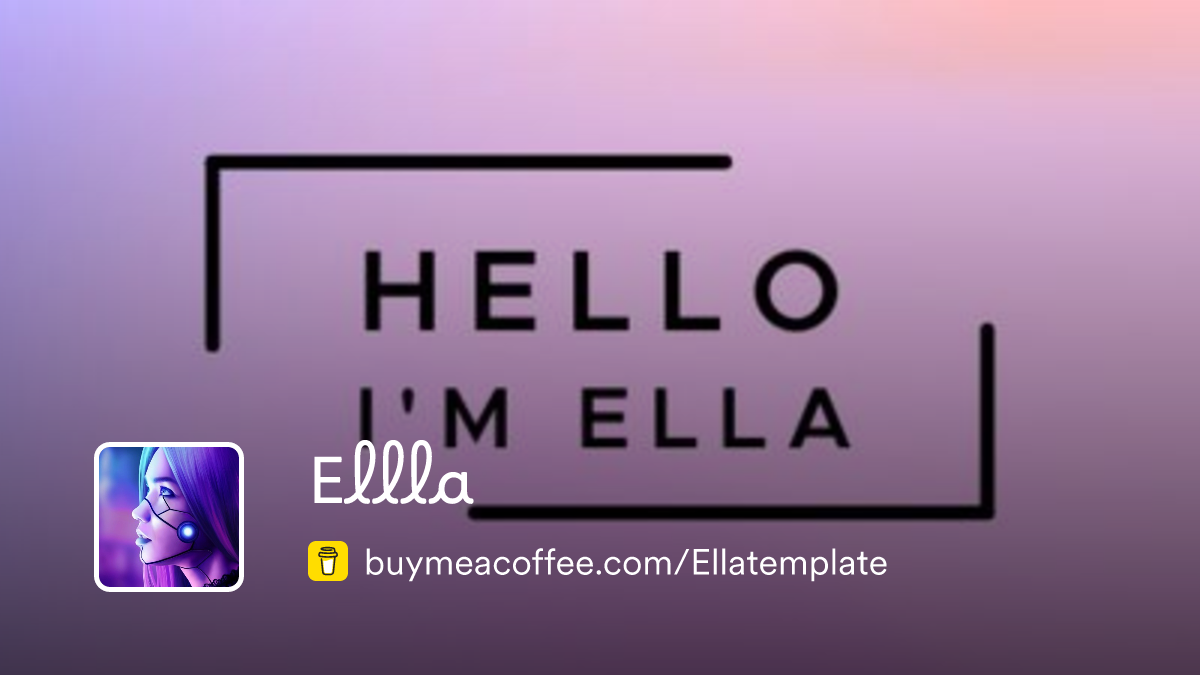 Ellla is Notion Template with my heart for everyone - Buymeacoffee