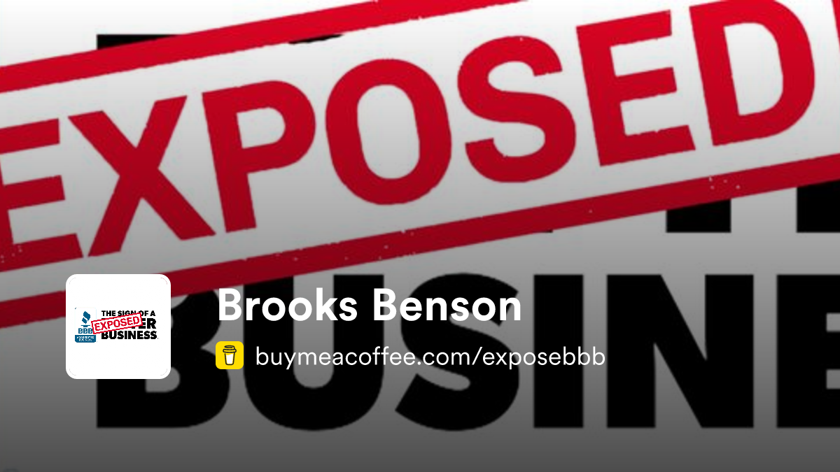 Brooks Benson - Buymeacoffee