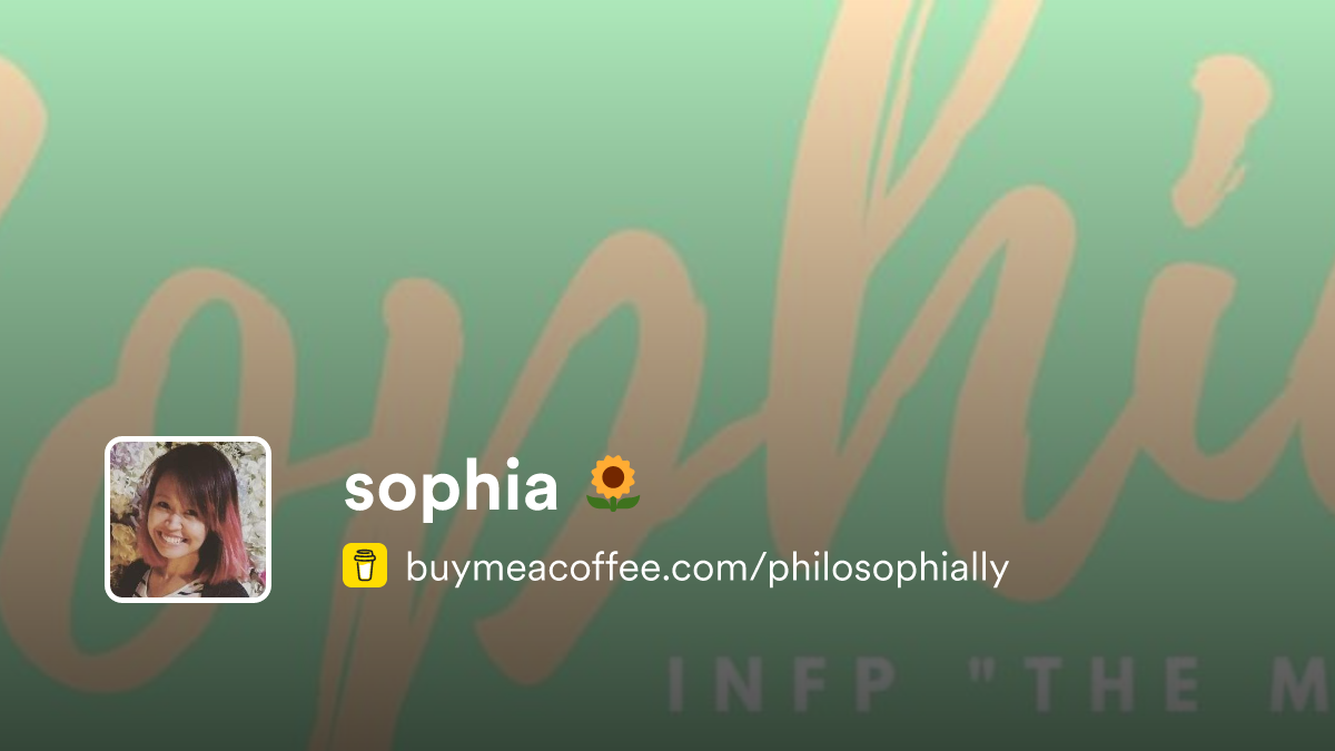 sophia 🌻 - Buymeacoffee