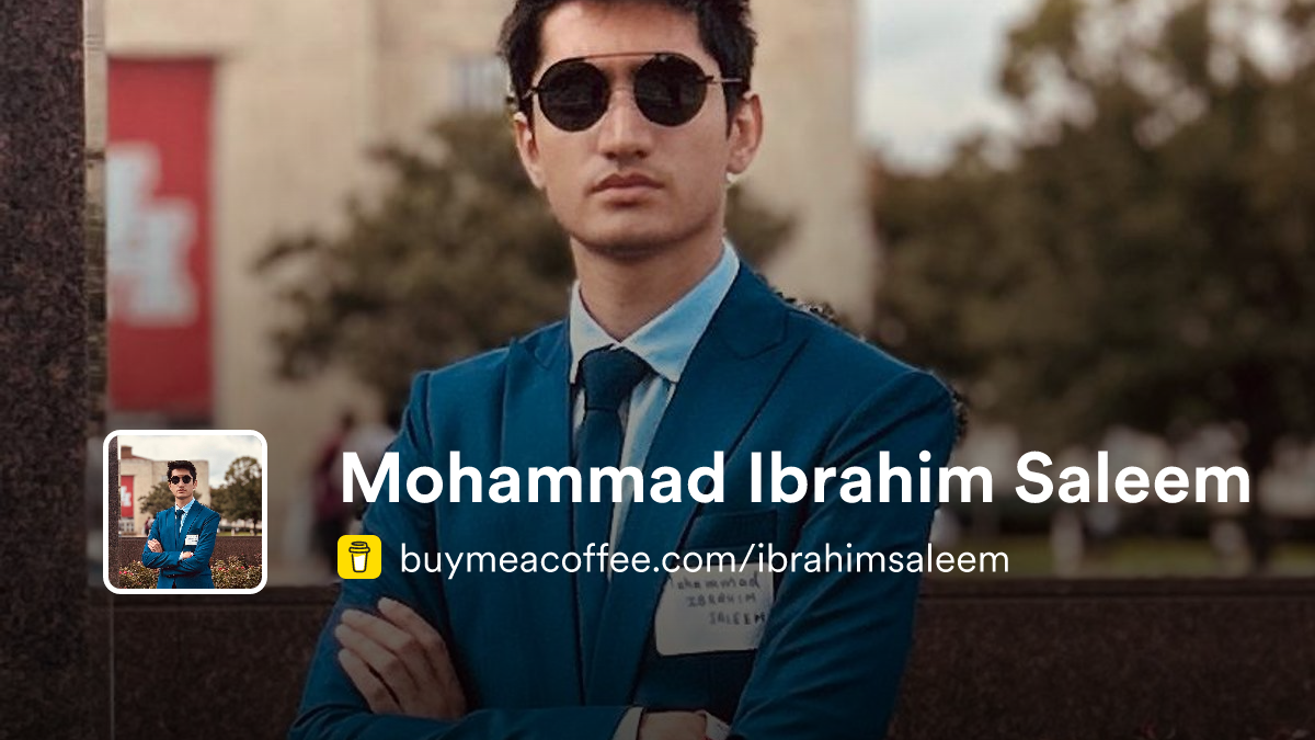 Mohammad Ibrahim Saleem - Buymeacoffee