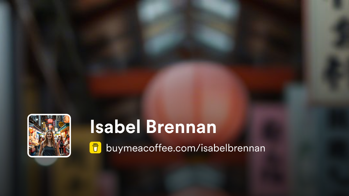 Isabel Brennan - Buymeacoffee