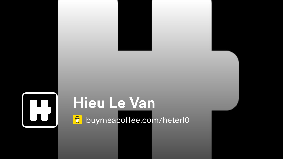 Hieu Le Van - Buymeacoffee