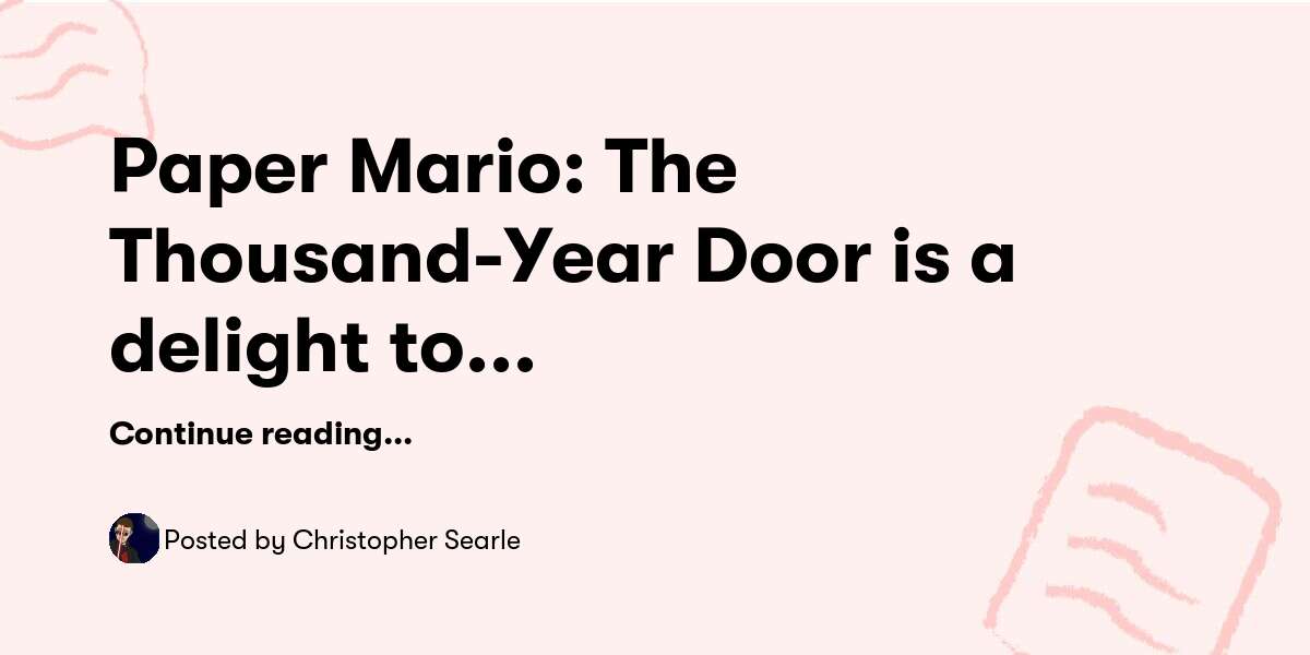 Paper Mario: The Thousand-Year Door is a delight to experience ...