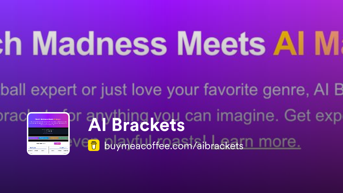 AI Brackets - Buymeacoffee