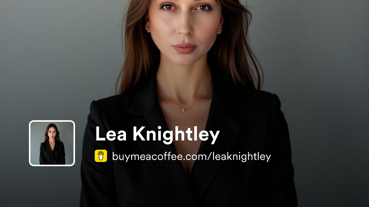 Lea Knightley - Buymeacoffee
