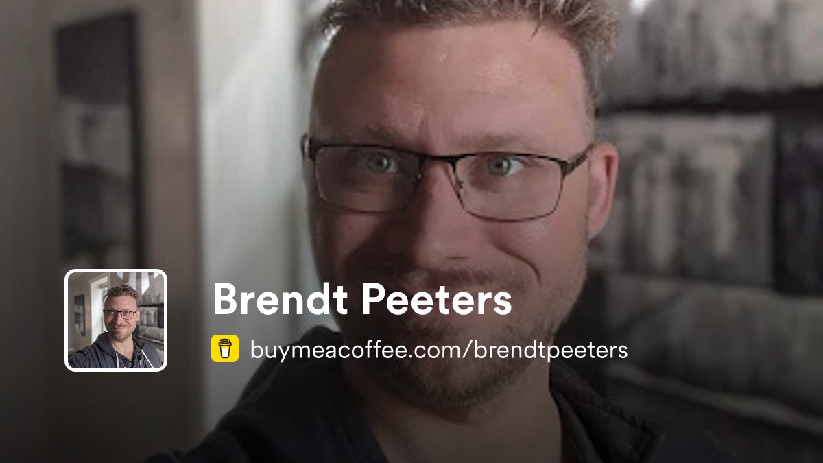 Brendt Peeters - Buymeacoffee