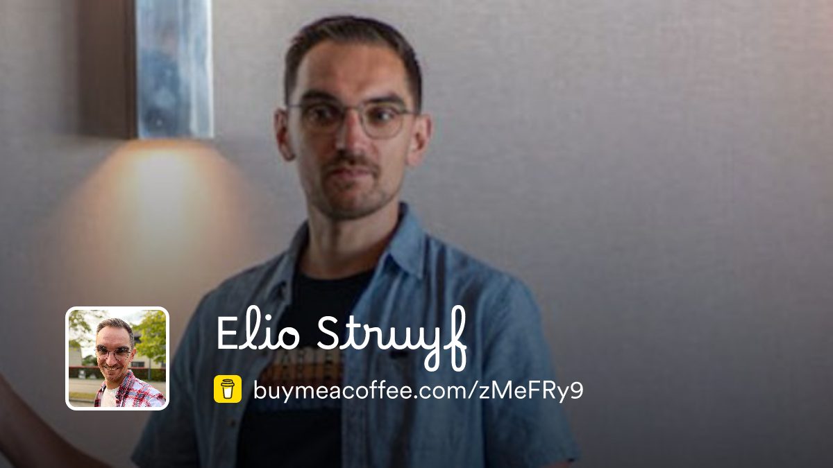 Elio Struyf is Visual Studio Code Extensions / Blogging - Buymeacoffee