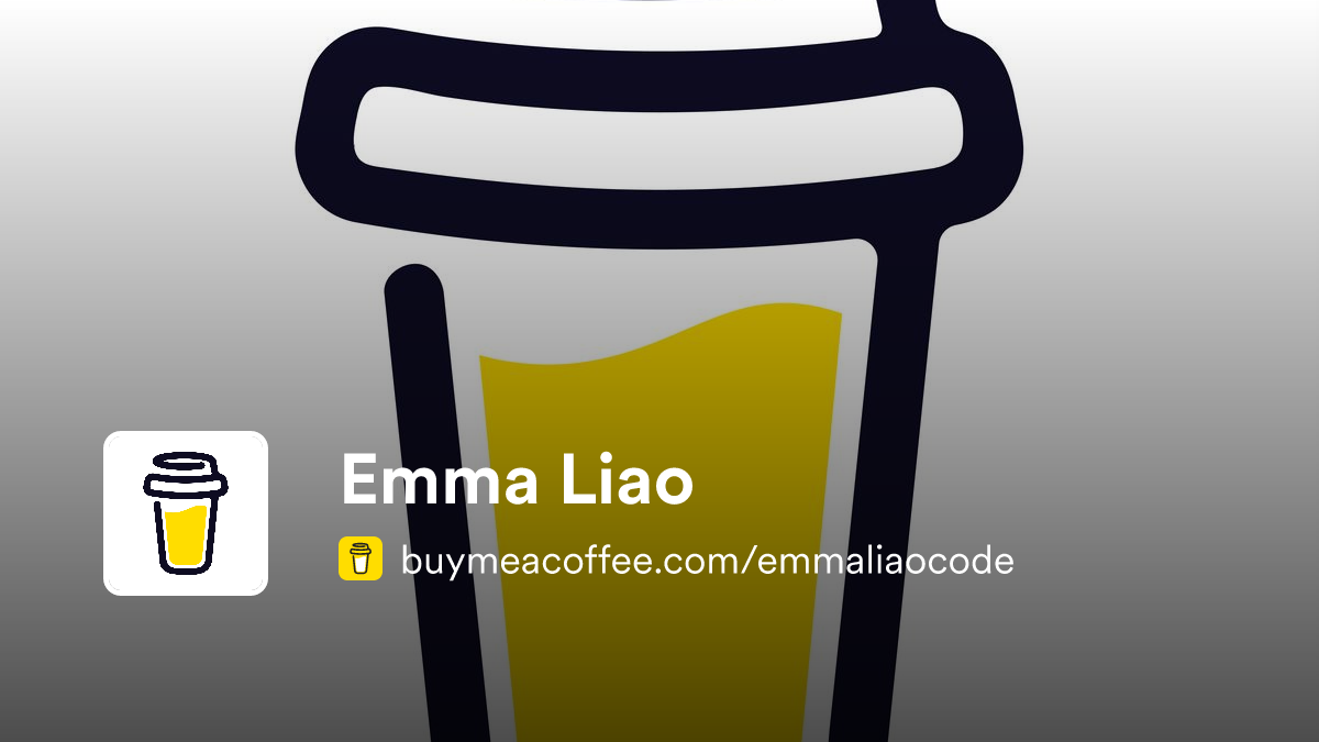 Emma Liao - Buymeacoffee