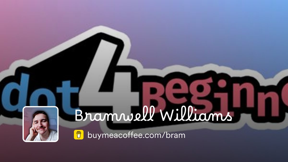 Bramwell Williams is a game developer making tutorials online - Buymeacoffee