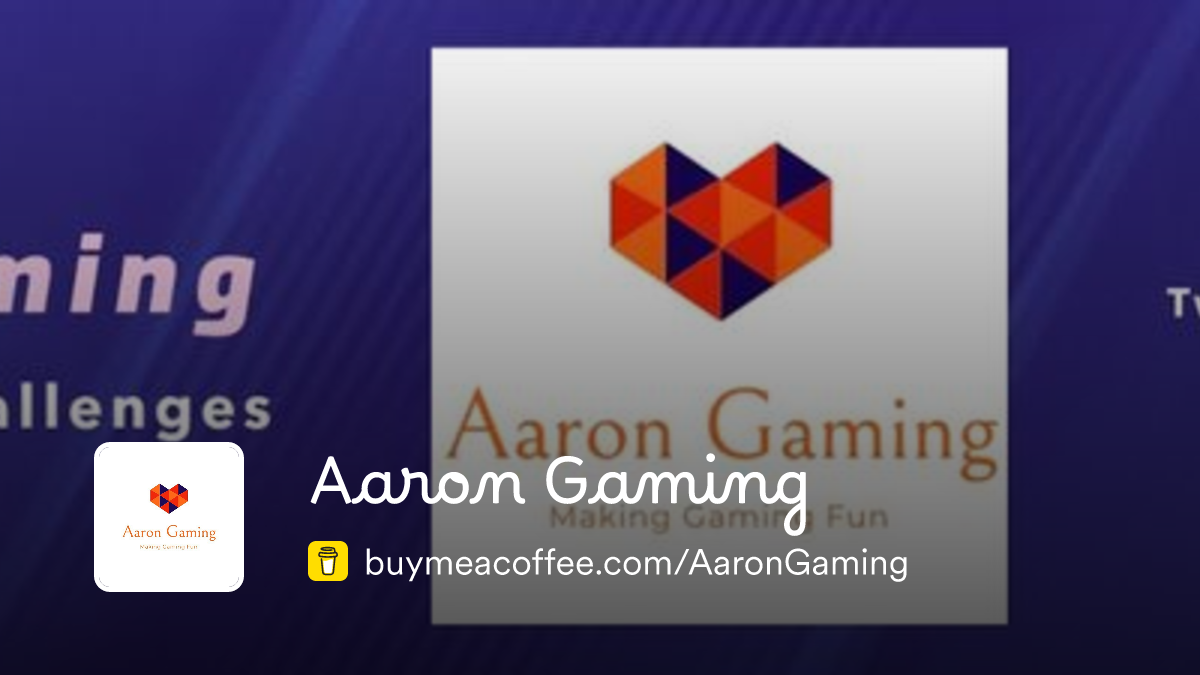 Aaron Gaming is Creating YouTube Videos - Buymeacoffee