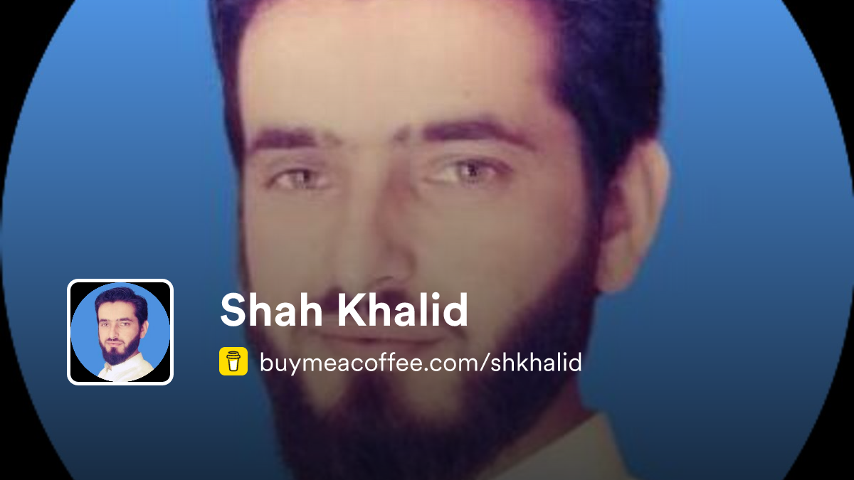 Shah Khalid - Buymeacoffee