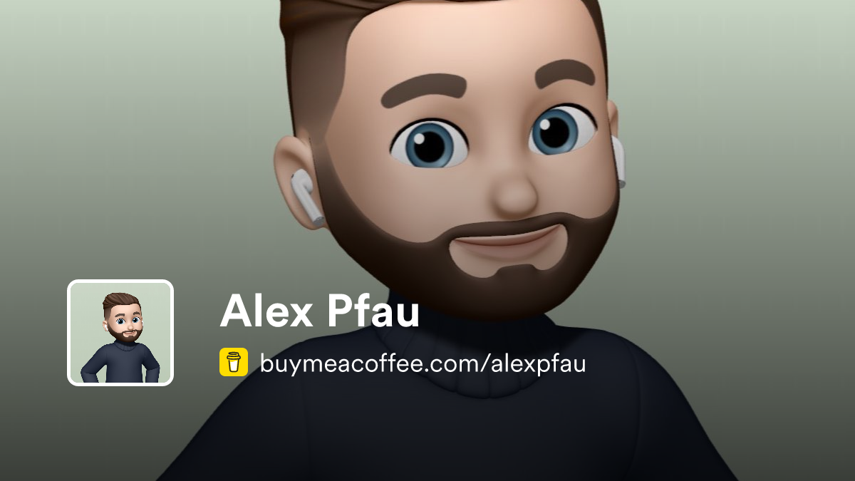 Alex Pfau - Buymeacoffee