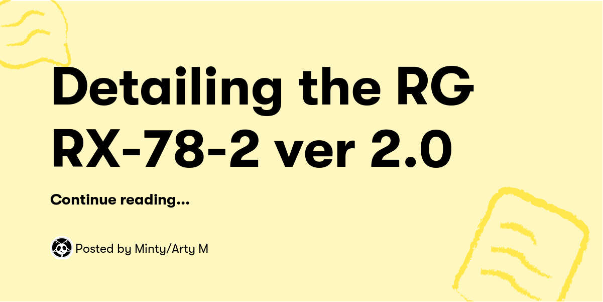 Detailing the RG RX-78-2 ver 2.0 — Minty/Arty M - Buymeacoffee