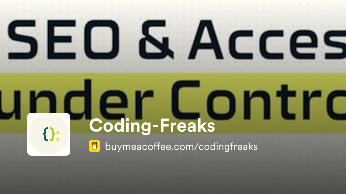Coding-Freaks - Buymeacoffee