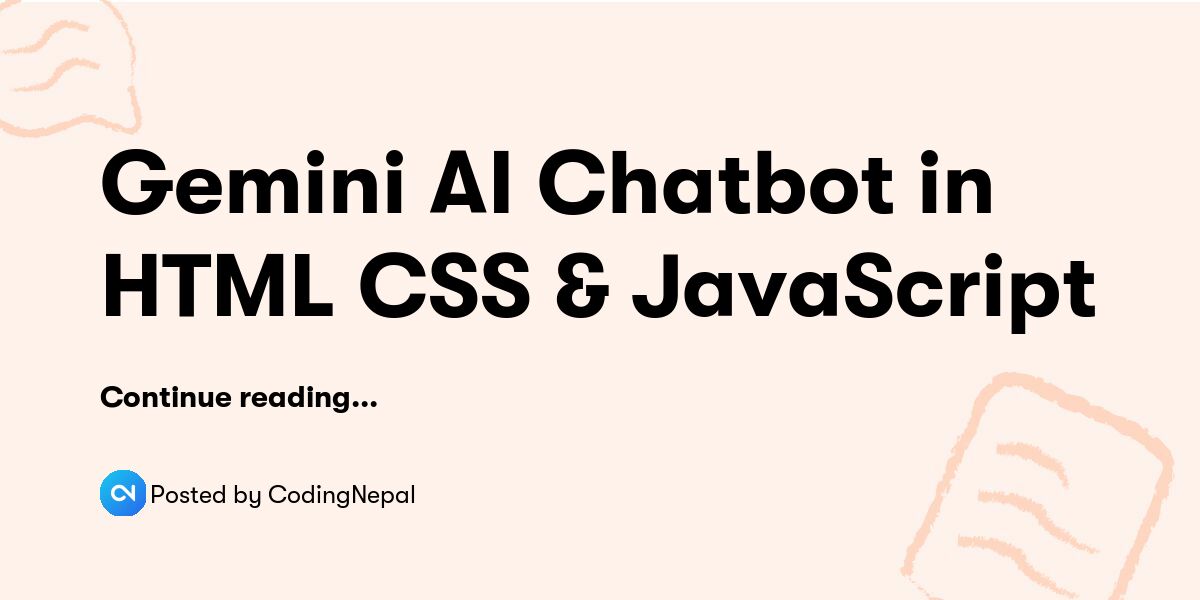 Gemini AI Chatbot in HTML CSS & JavaScript — CodingNepal - Buymeacoffee