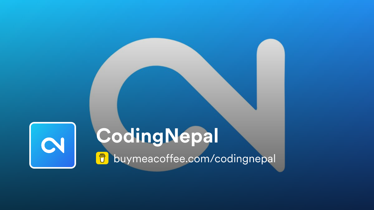 CodingNepal is Web Developer - Buymeacoffee