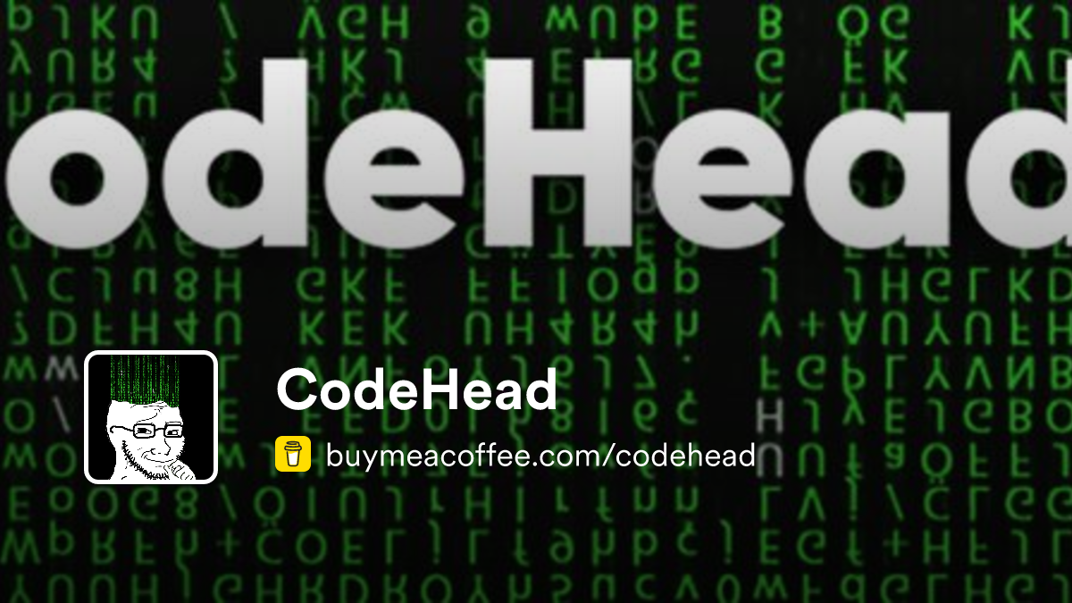 CodeHead is I make SWE and Web Dev related videos !! - Buymeacoffee