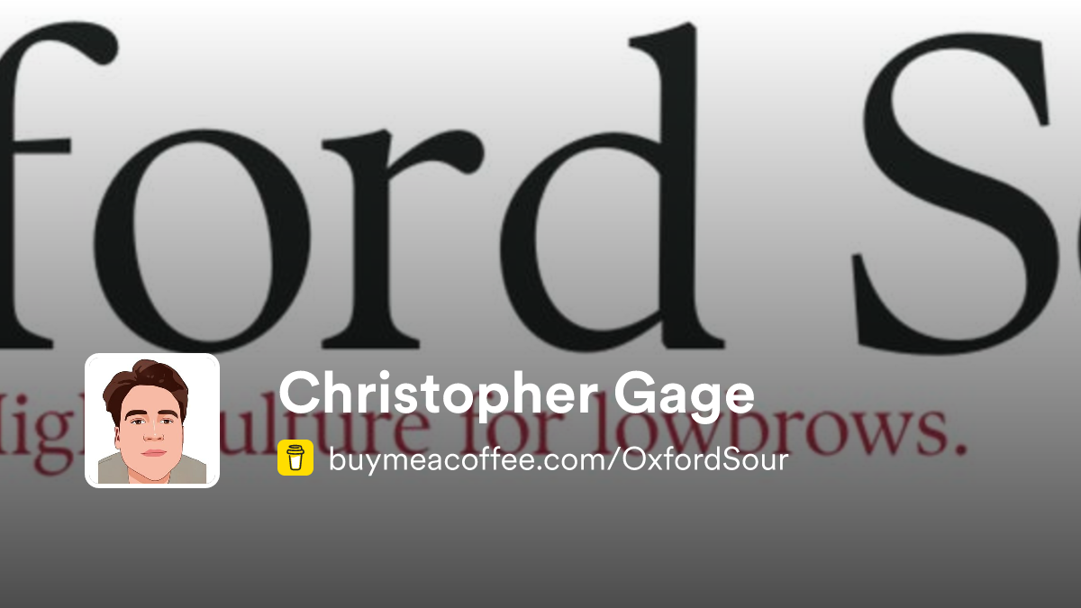Christopher Gage - Buymeacoffee