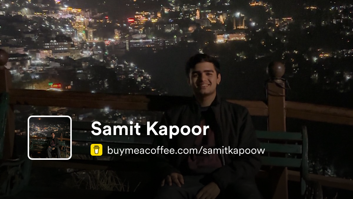 Samit Kapoor - Buymeacoffee