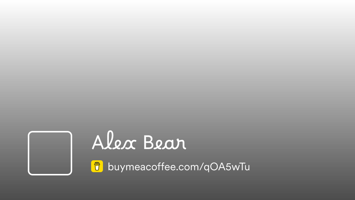 Alex Bear - Buymeacoffee