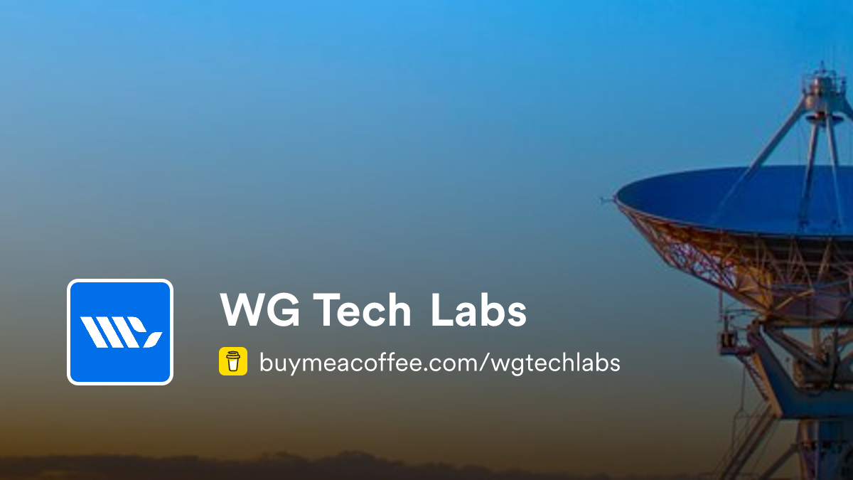 WG Tech Labs is building useless and useful open-source projects - Buymeacoffee