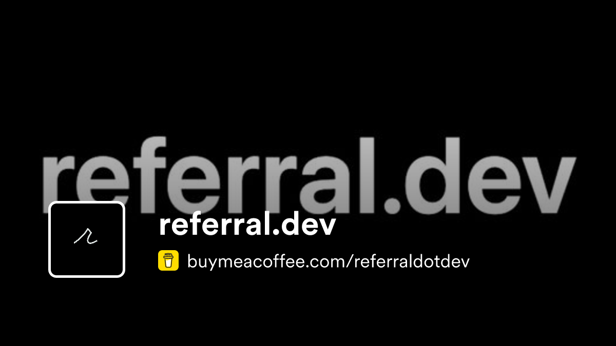 referral.dev - Buymeacoffee