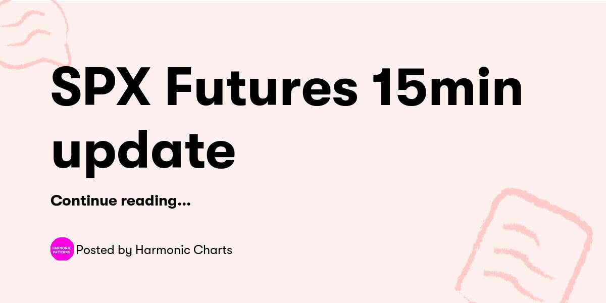 SPX Futures 15min update — Harmonic Charts - Buymeacoffee