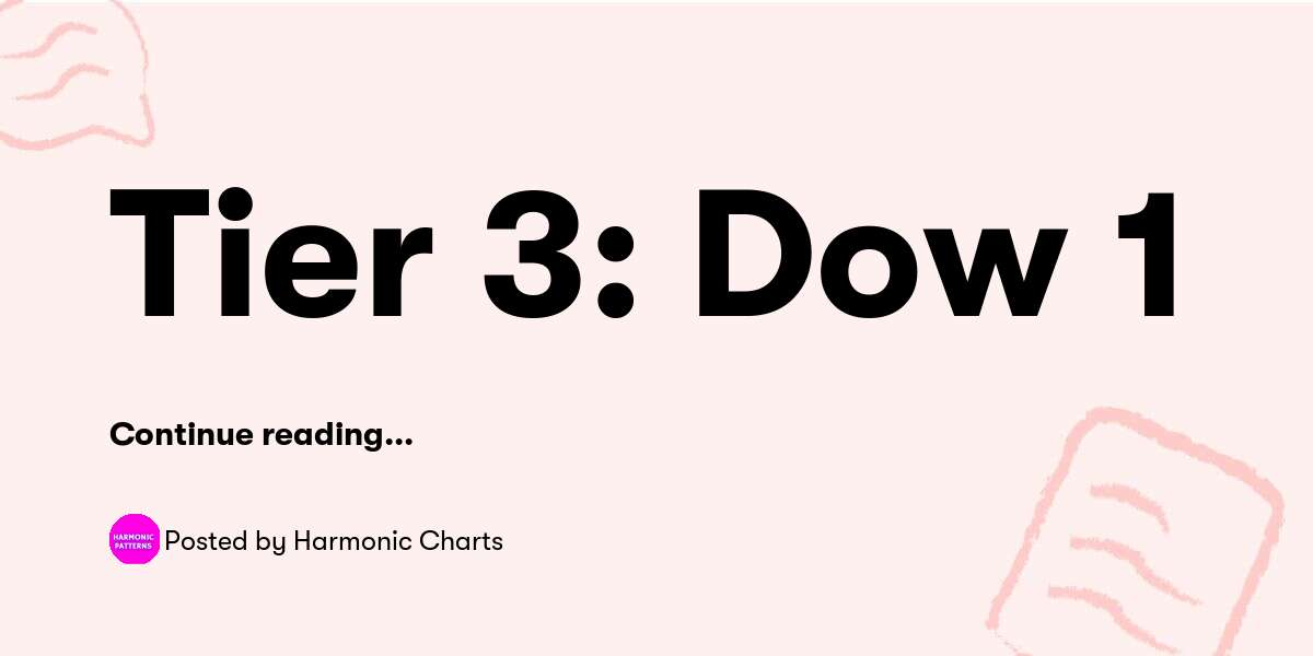 Tier 3: Dow 1 — Harmonic Charts - Buymeacoffee
