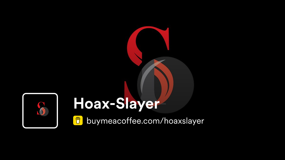 Hoax-Slayer - Buymeacoffee