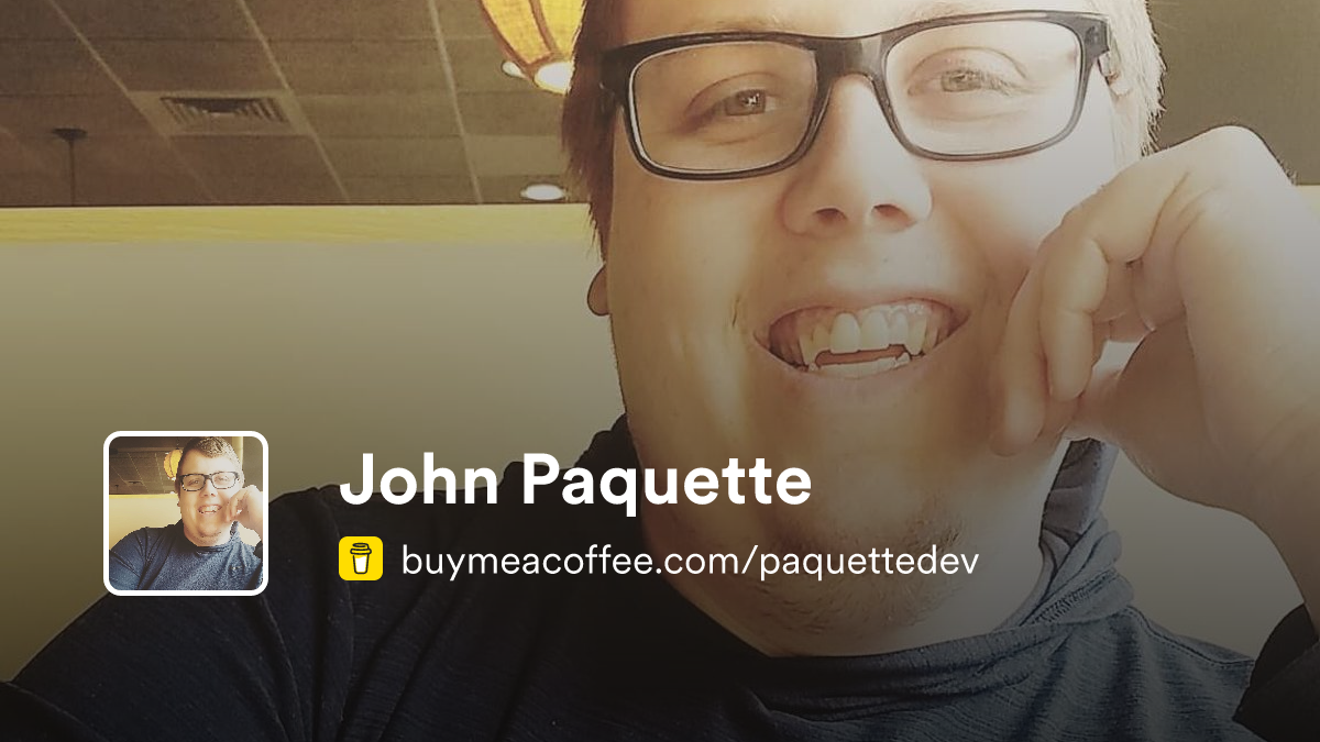 John Paquette - Buymeacoffee