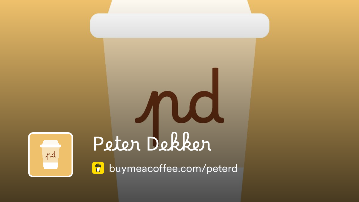 Peter Dekker - Buymeacoffee
