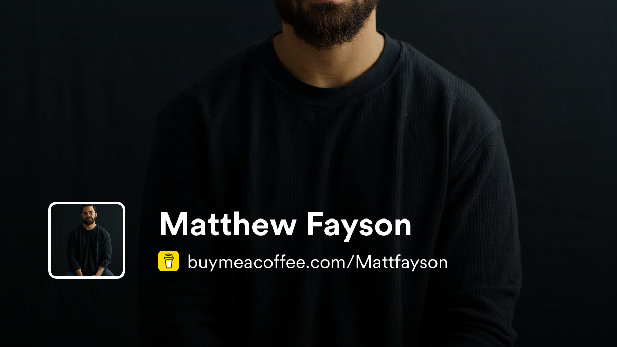 Matthew Fayson - Buymeacoffee