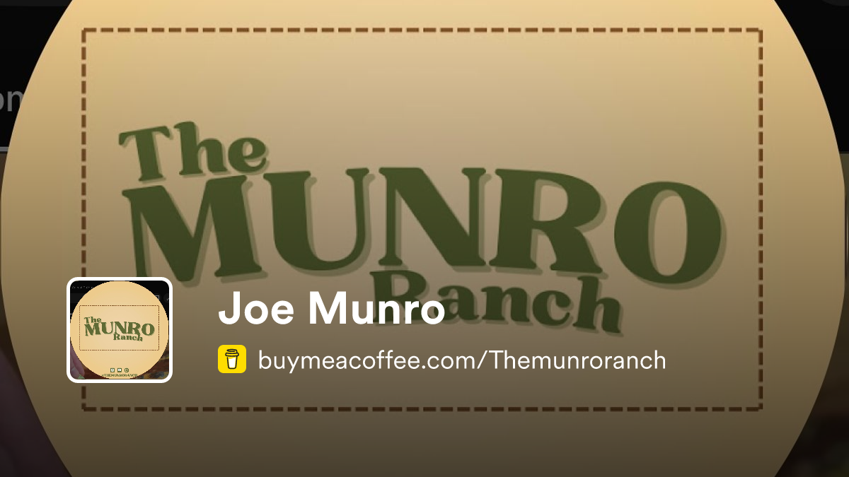 Joe Munro - Buymeacoffee