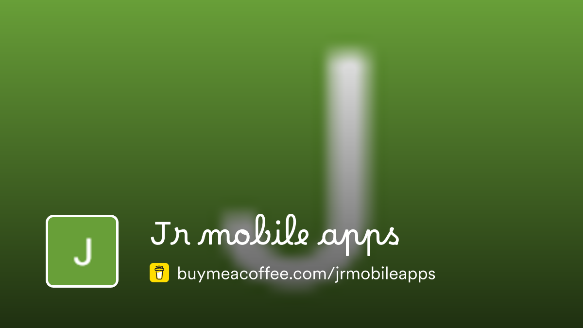 Jr mobile apps - Buymeacoffee