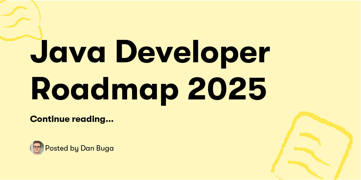 Java Developer Roadmap 2025 Dan Buga Buymeacoffee