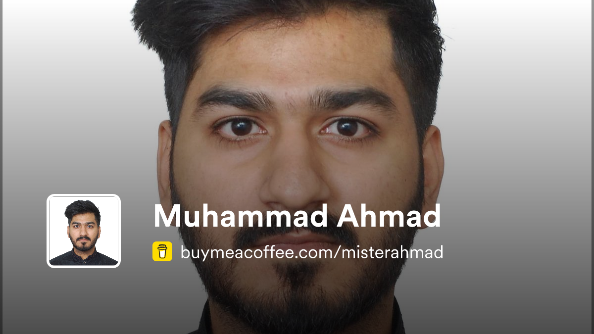 Muhammad Ahmad - Buymeacoffee