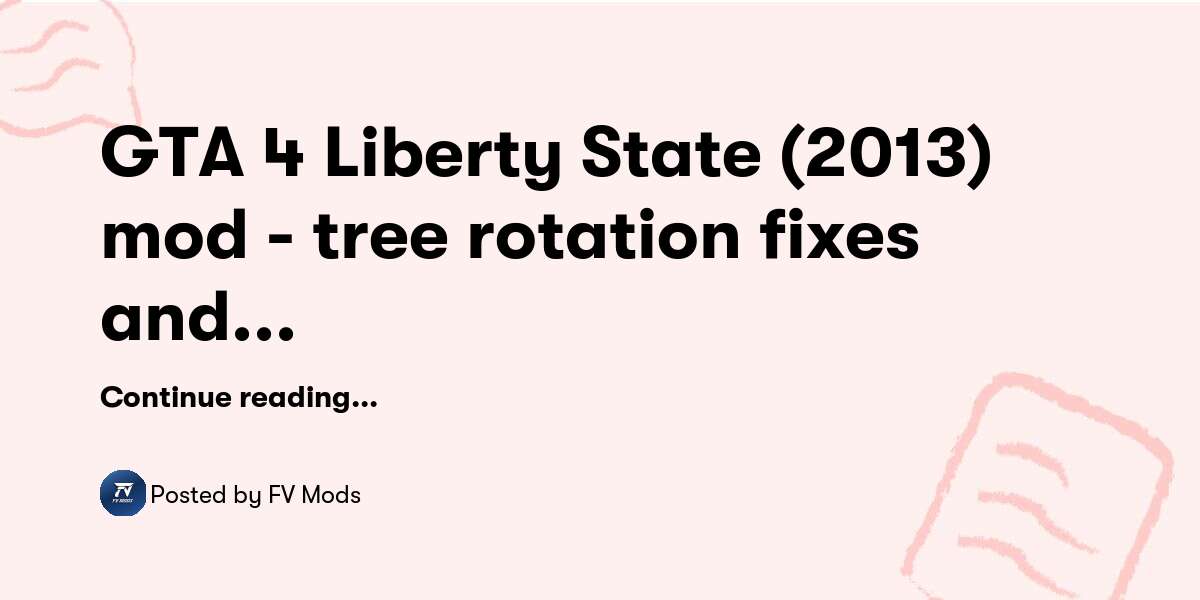 GTA 4 Liberty State (2013) mod - tree rotation fixes and basic traffic ...