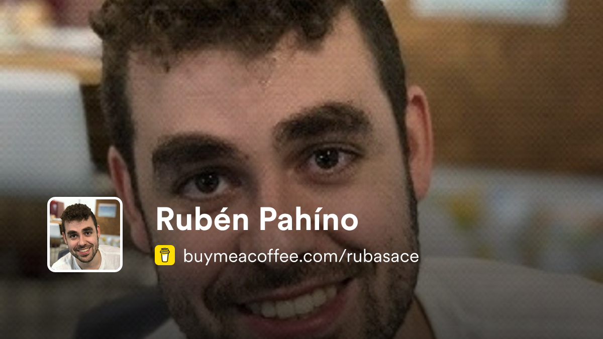 Rubén Pahíno - Buymeacoffee