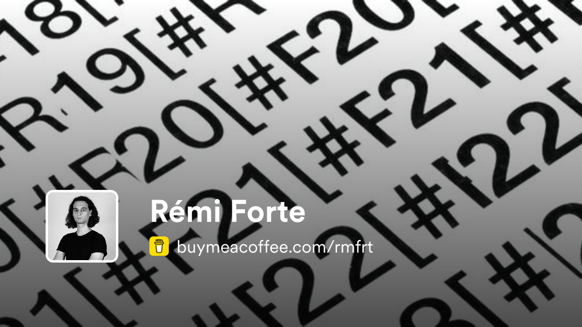 Rémi Forte - Buymeacoffee