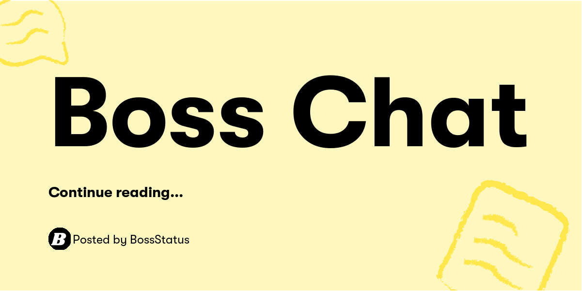 Boss Chat — BossStatus - Buymeacoffee