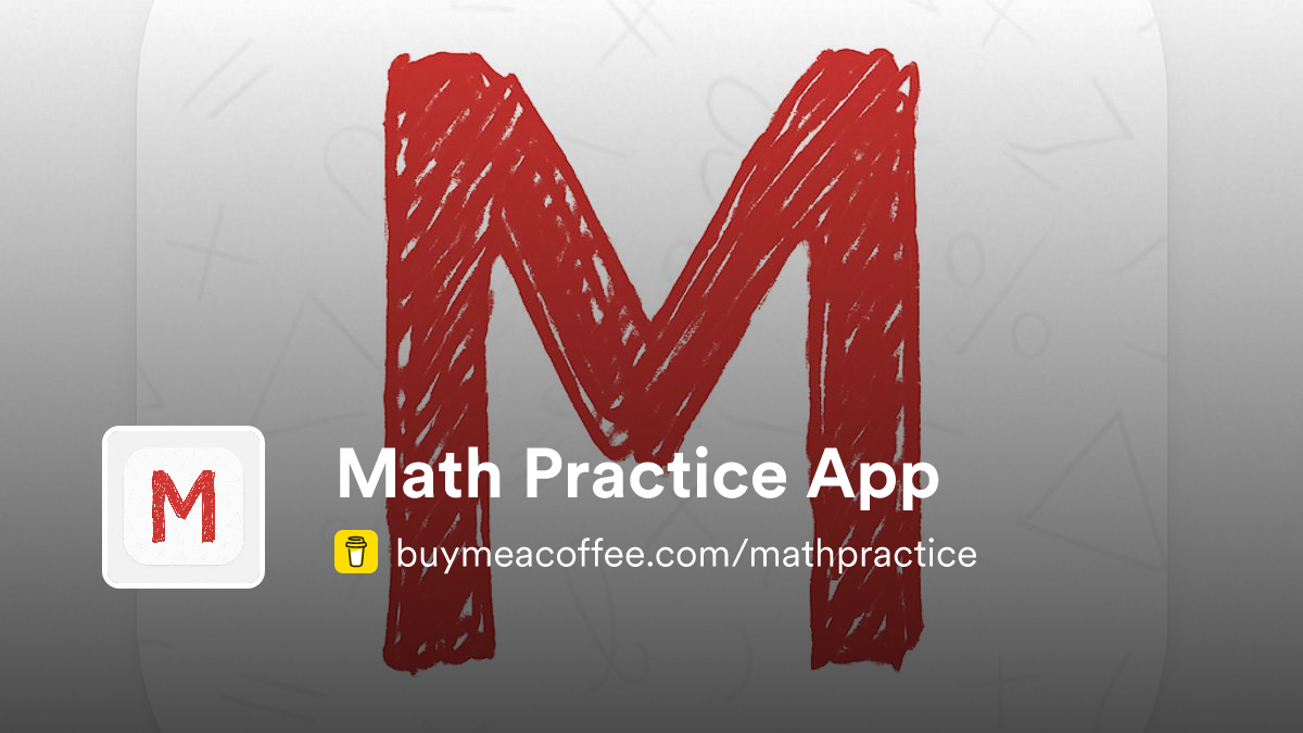 Math Practice App - Buymeacoffee
