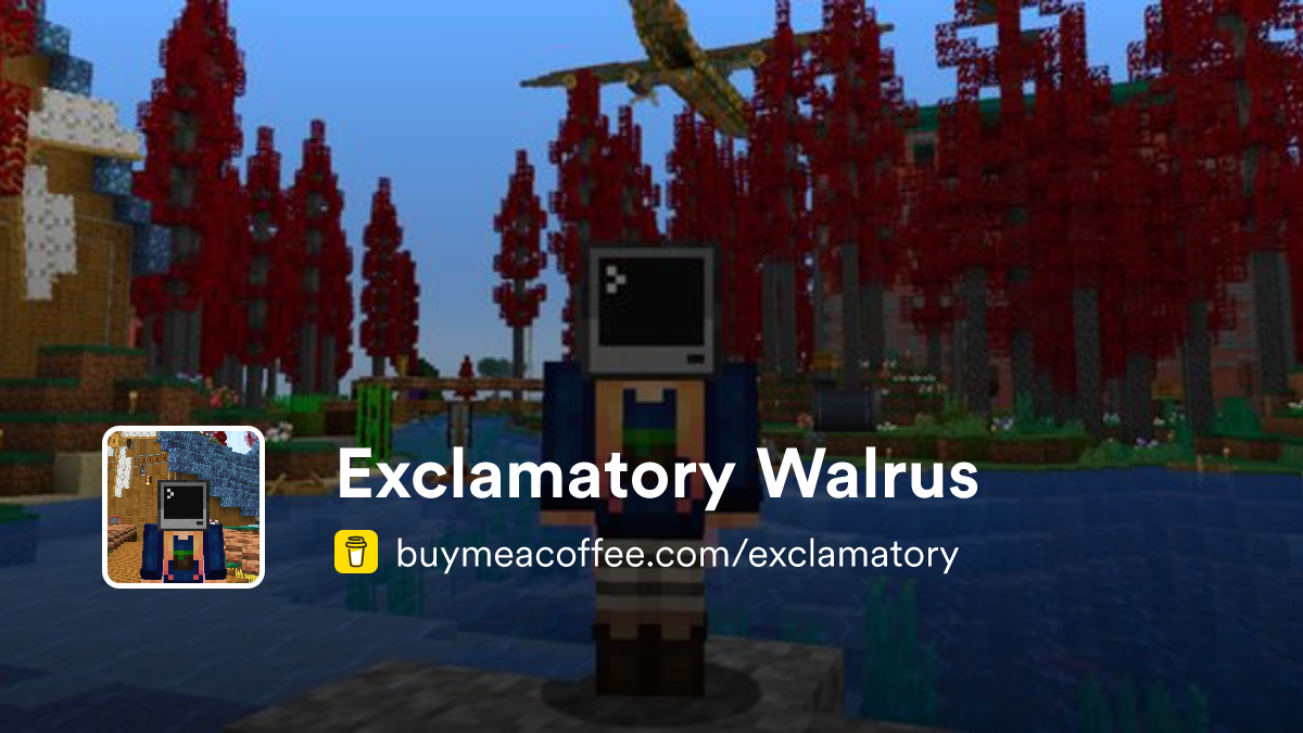 Exclamatory Walrus is creating streaming music in Minecraft - Buymeacoffee