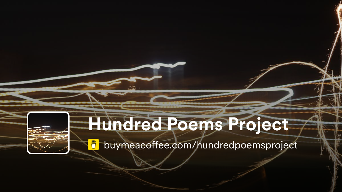 Hundred Poems Project - Buymeacoffee